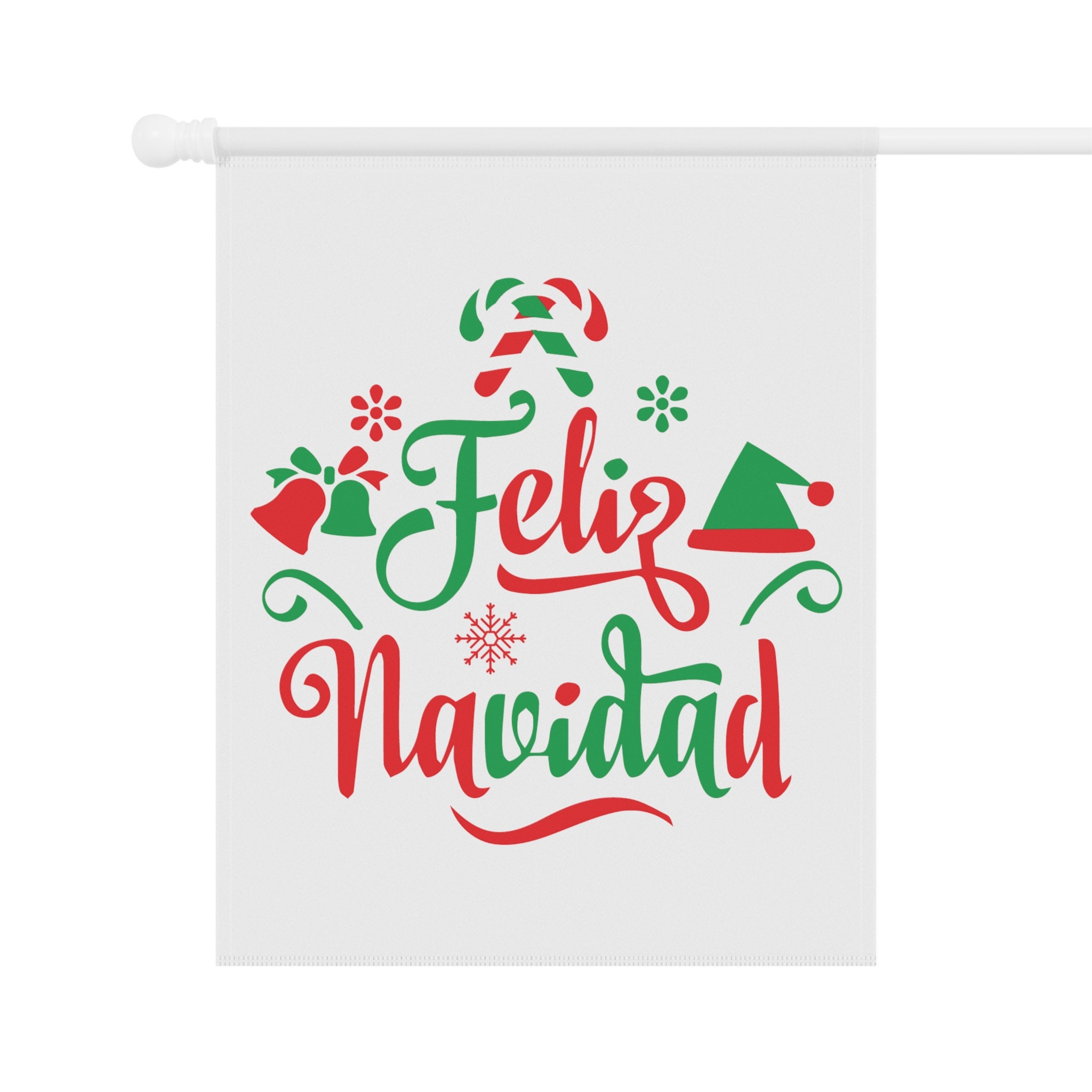 Feliz Navidad Flag, Christmas House Flag, Feliz Navidad Garden Flag ...