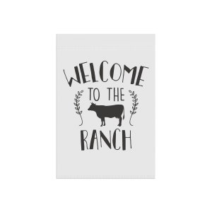 Welcome to the Ranch Flag, Ranch House Flag, Ranch Garden Flag, Ranch ...