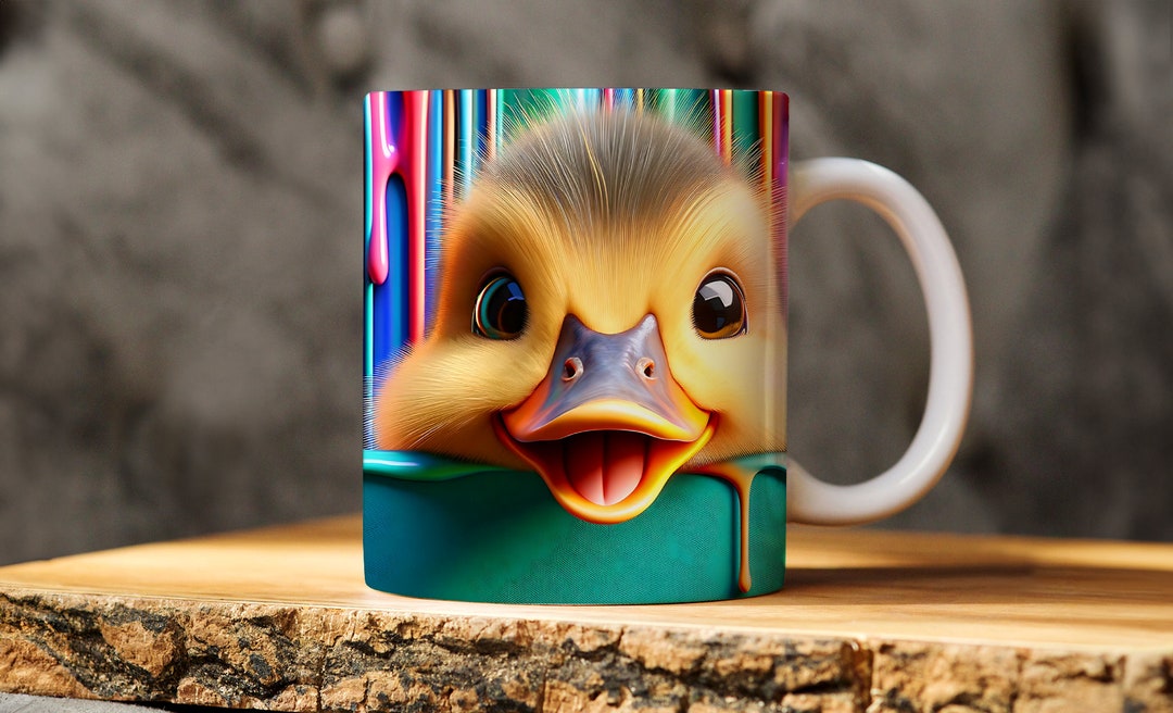 3D Duck Mug, Peek a Boo Duck, Duck Coffee Mug, Duck Lover Gift ...