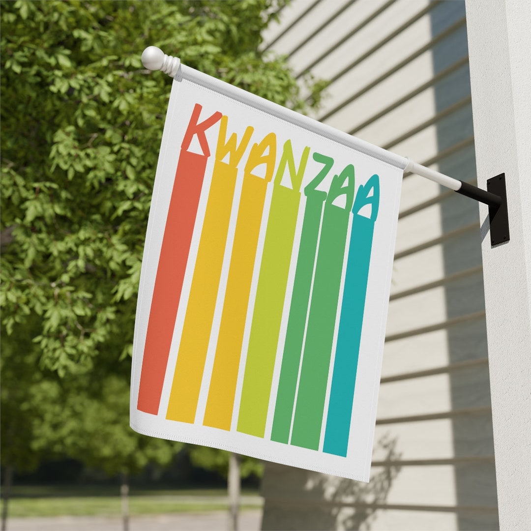 Happy Kwanzaa Flag, Kwanzaa House Flag, Kwanzaa Garden Flag, Rainbow ...