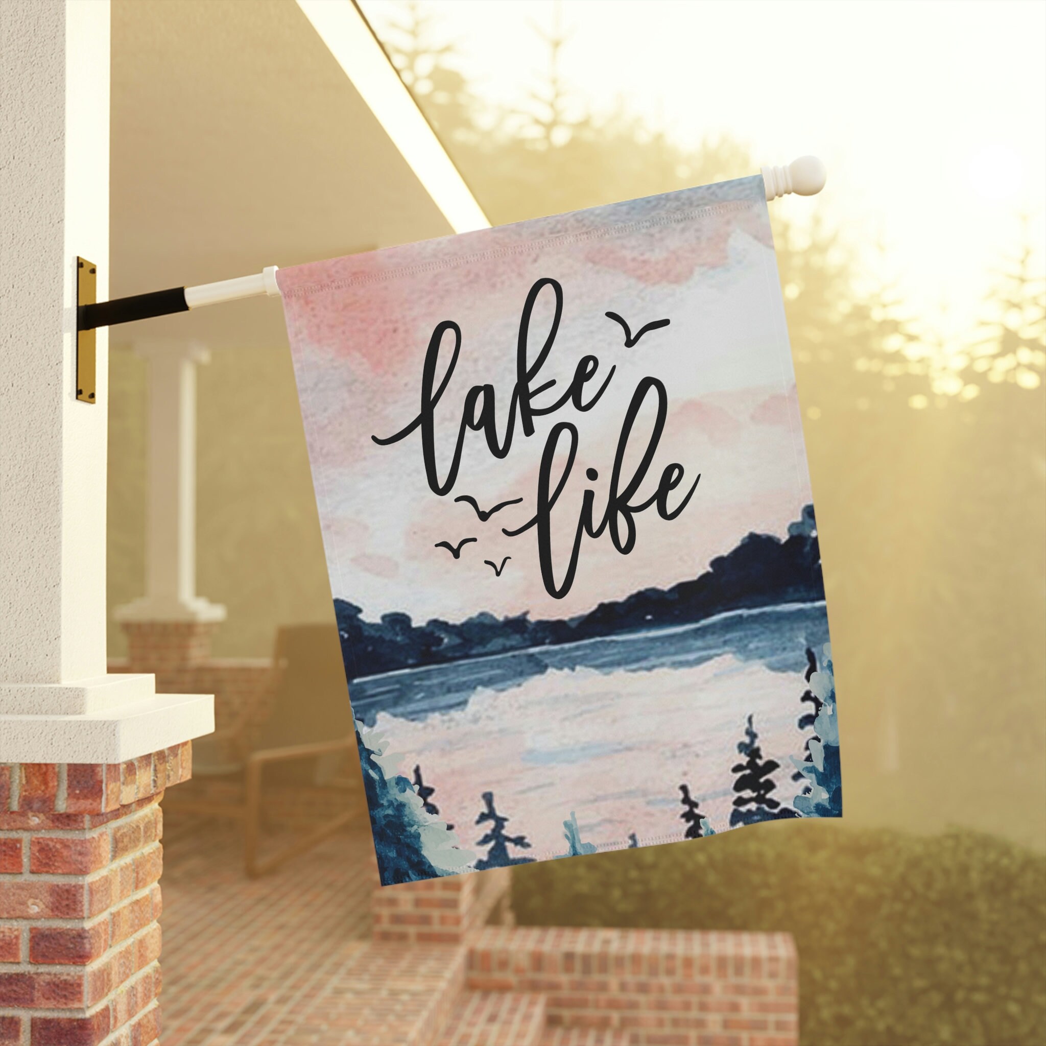 Lake Life Flag, Lake House Flag, Summer Garden Flag, Lake House Decor ...