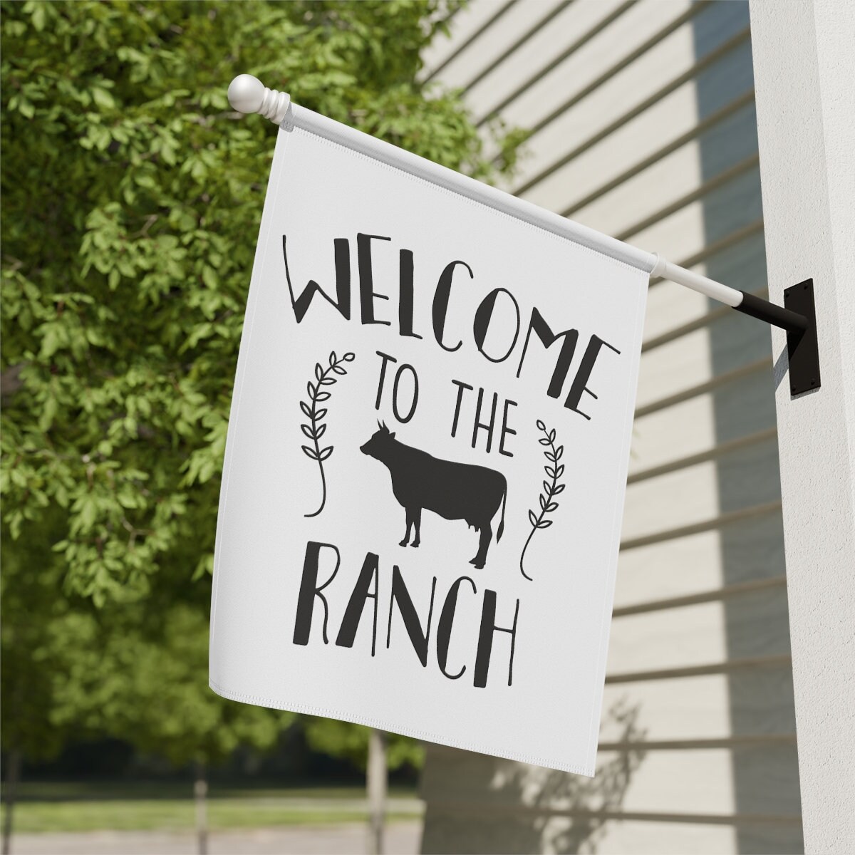 Welcome to the Ranch Flag, Ranch House Flag, Ranch Garden Flag, Ranch ...