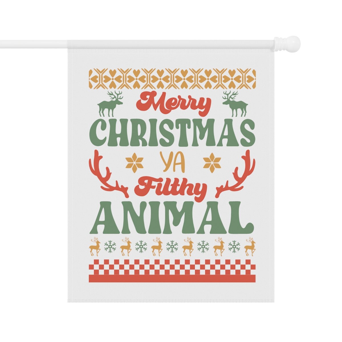 Merry Christmas You Filthy Animal Flag, Merry Christmas House Flag ...