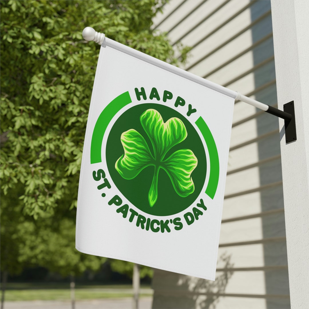 Happy St. Patrick's Day Flag, Spring House Flag, Irish Garden Flag, St ...