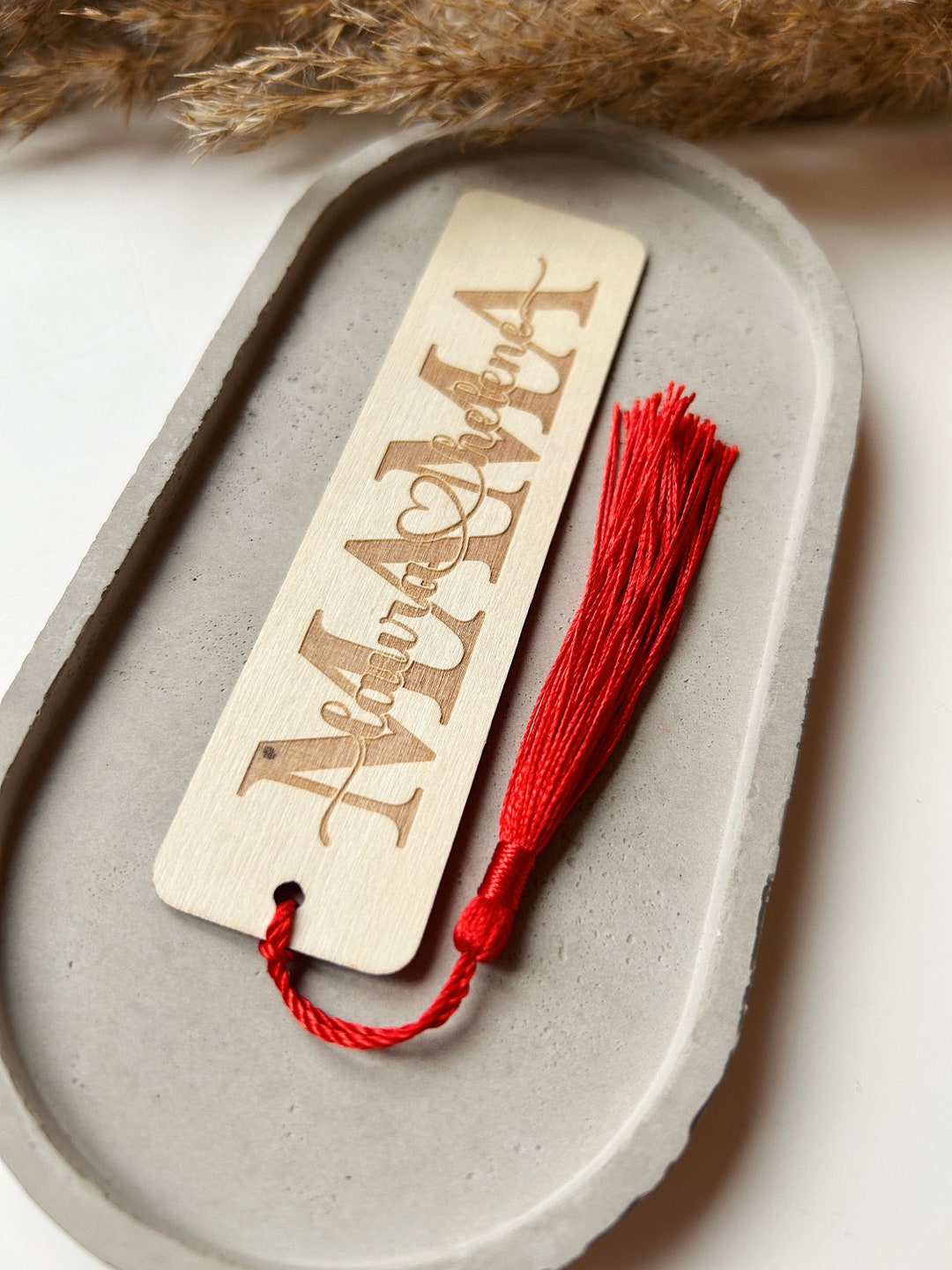 Personalisiertes Lesezeichen aus Holz | Lesezeichen mit Wunschnamen ...