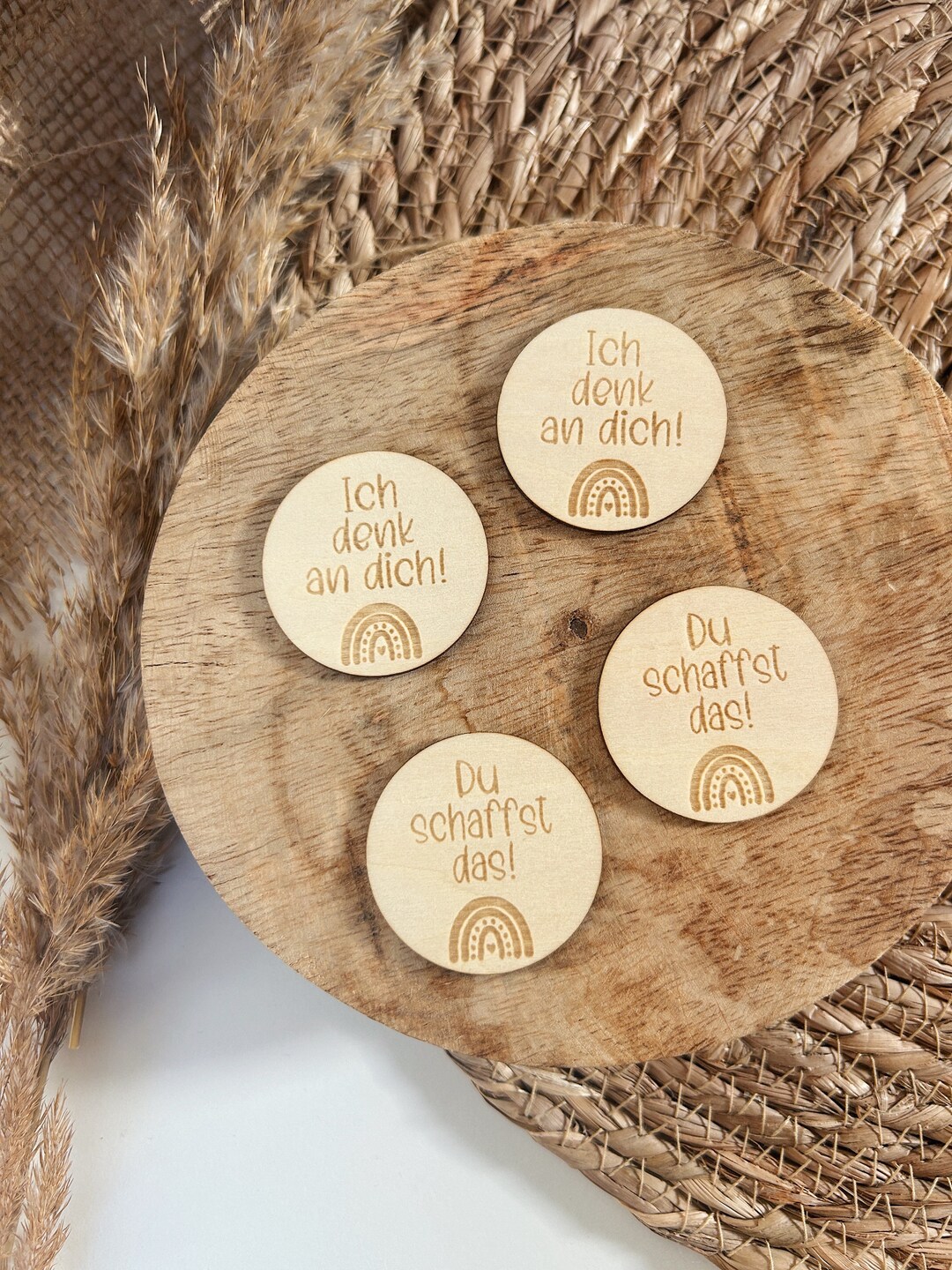 Encouragement Chip Made of Wood Encouragement Card Affirmation for ...