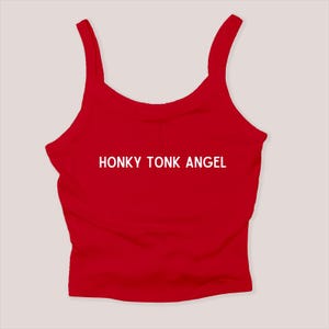 Texas Shirt Micro Rib Tank, Honky Tonk Angel Tank Top, Honky Tonk Angel ...