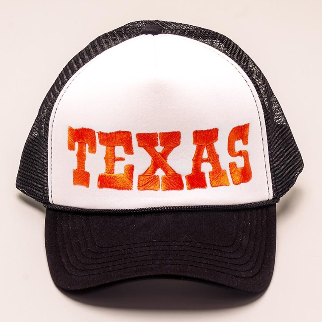 Texas Embroidered Trucker Hat, Texas Western Hat, Texas Trucker Hat ...