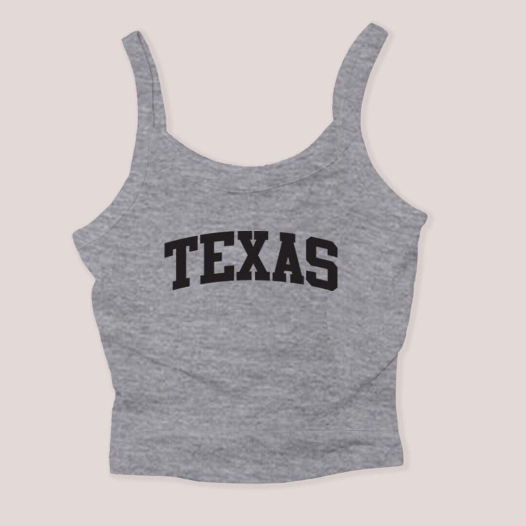 Texas University Font Microrib Tank, Texas Tank Top, Texas University ...