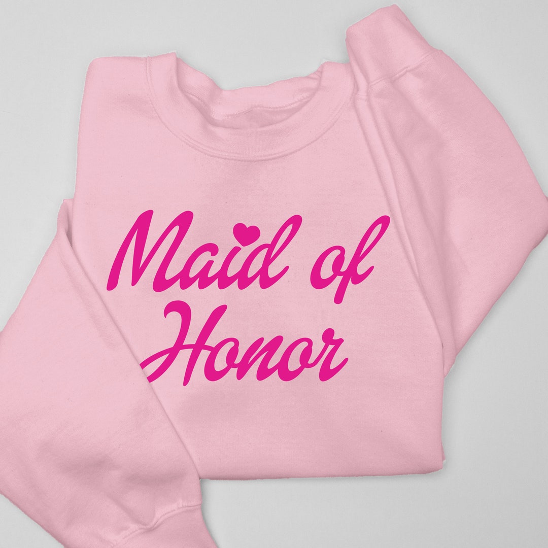 Cursive Doll Logo Crewneck Sweatshirt Maid Of Honor Sweatshirt