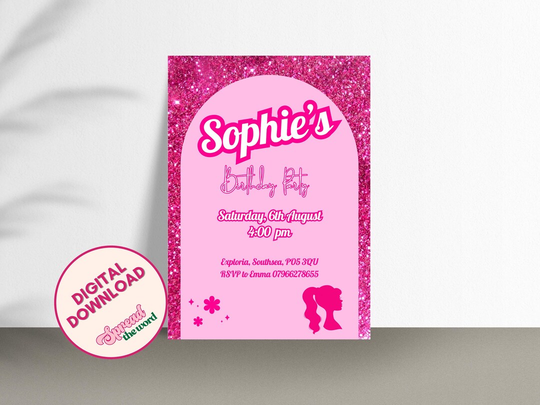 Barbie Party Invite | Barbie Birthday Party Invitation | Barbie Party ...