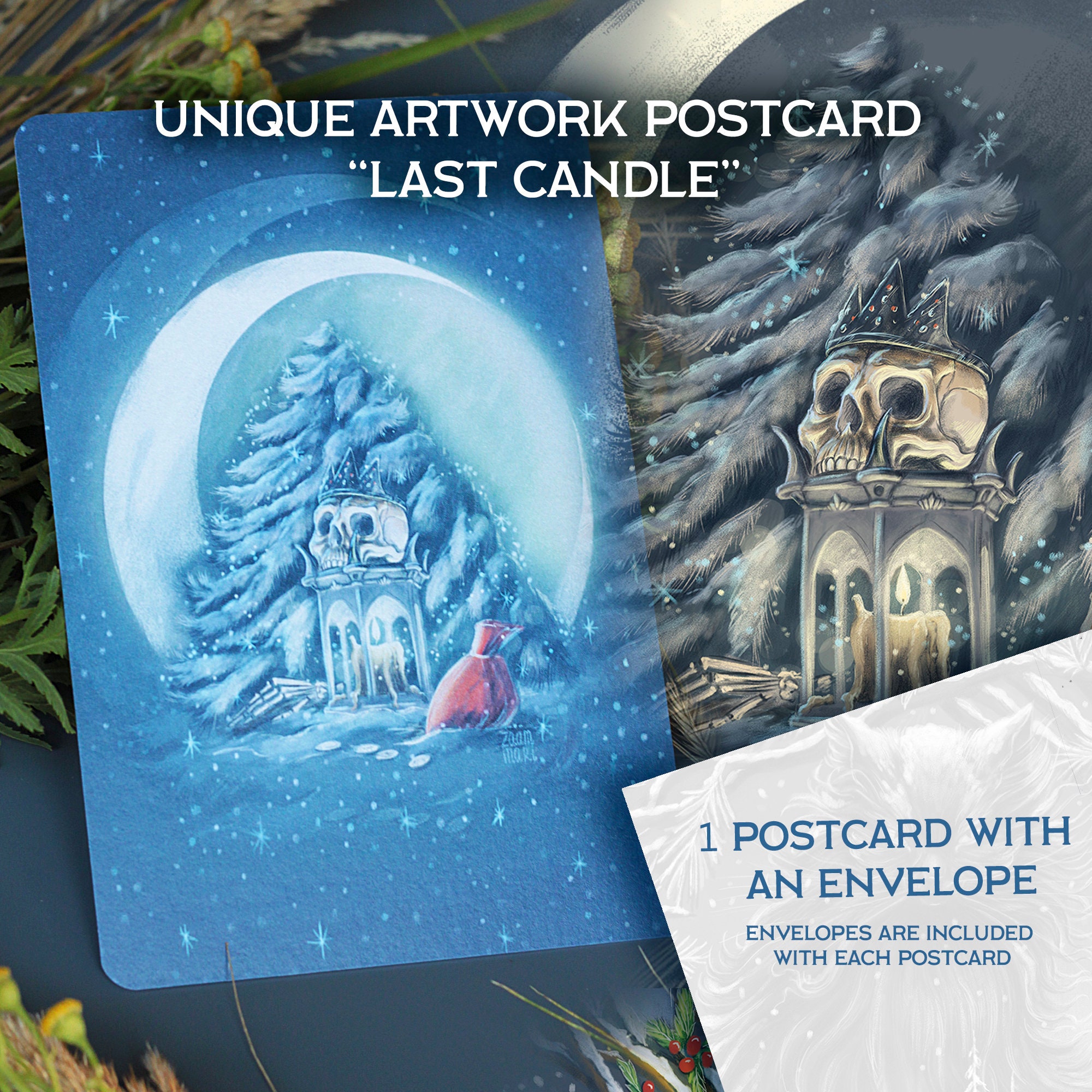 1 A6 Postcard 148x105 With Envelope Last Candle Postcards: Candles ...