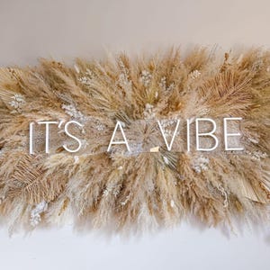 Large Pampas & Neon Sign, Salon Flower Decor, Wedding Arrangement ...