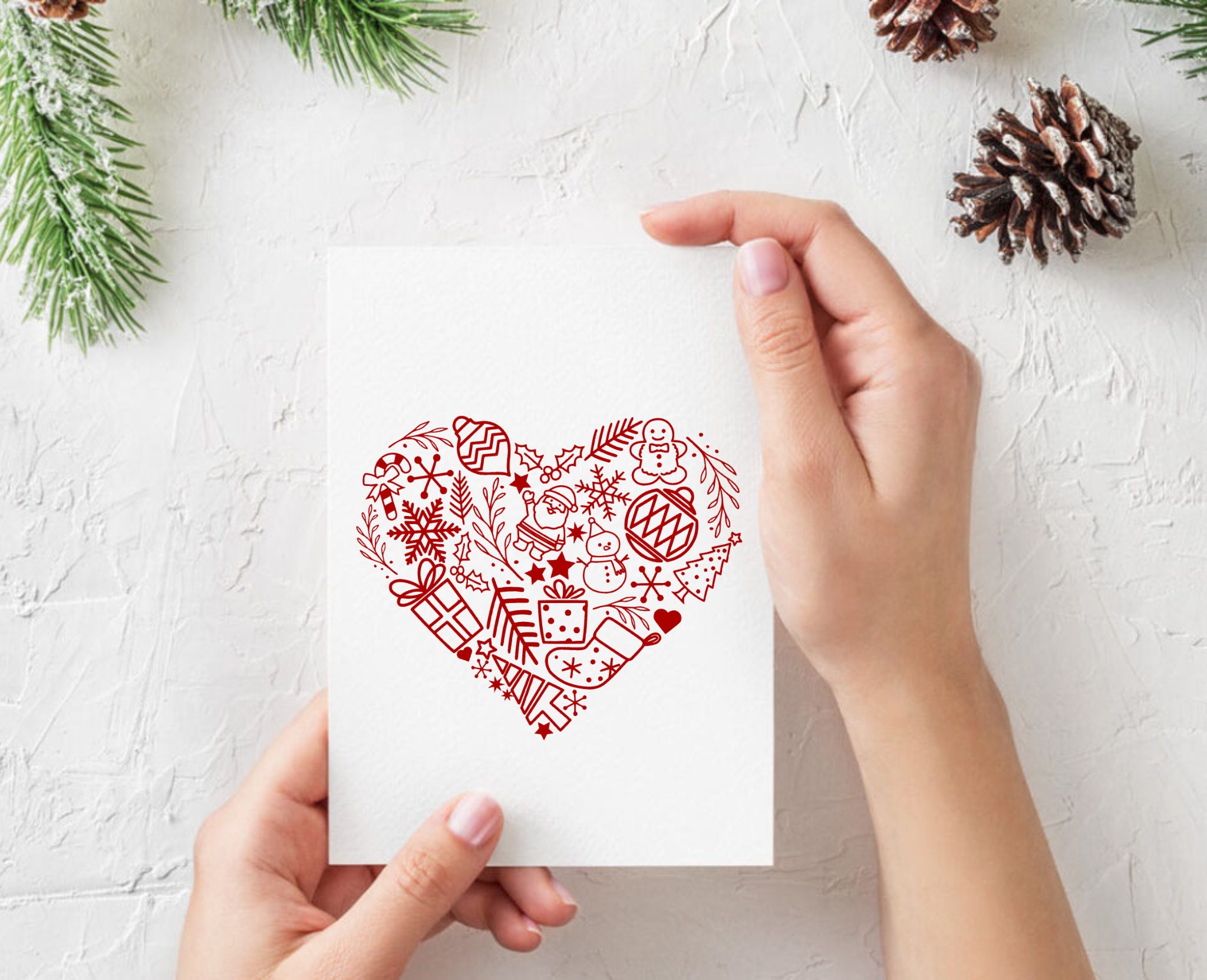 Christmas Heart Svg, Png, Dxf Christmas Svg Christmas Print Christmas ...