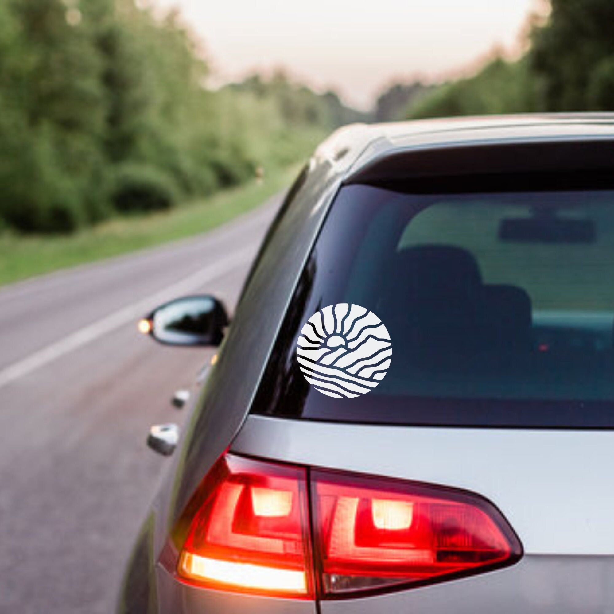 Mountain Sunset Svg, Png, Dxf | Car Decal | Sunset Decal | Mountain ...