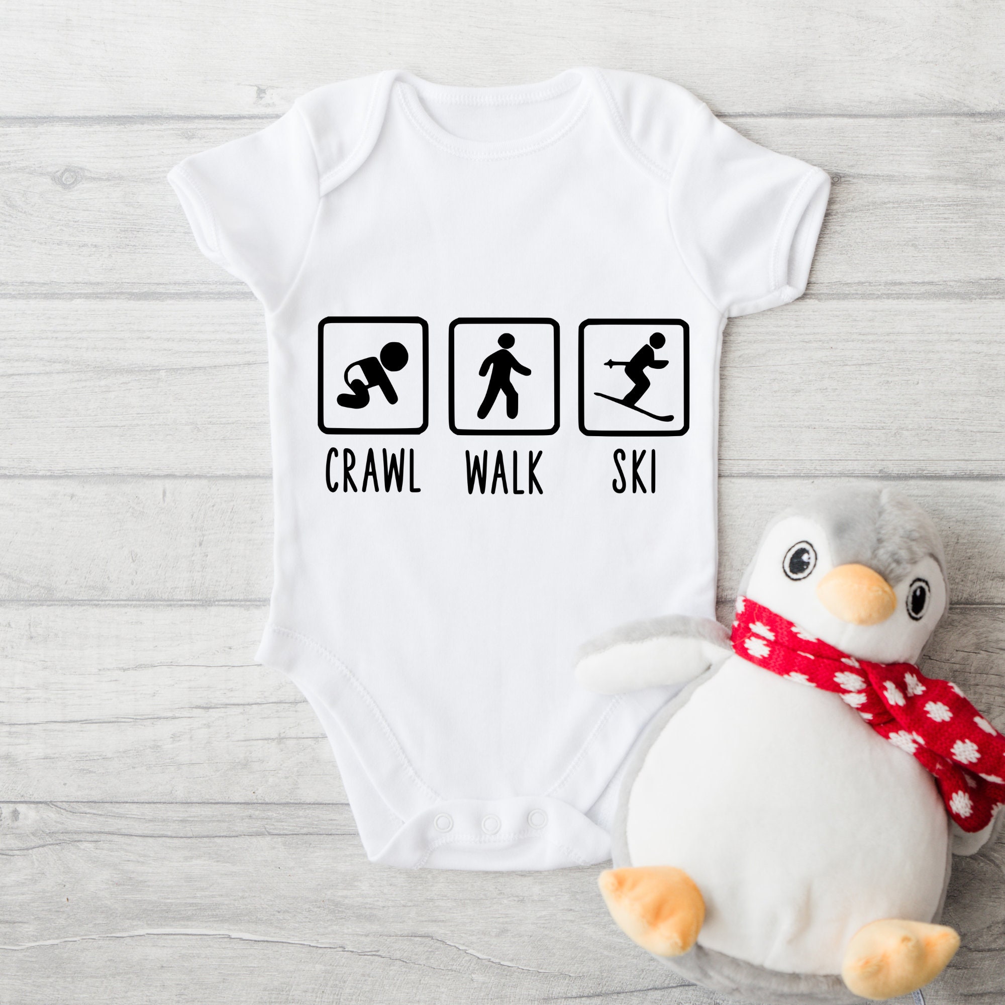 Crawl Walk Ski Svg, Png, Dxf | Baby Ski Onesie | Baby Ski | Baby Sport ...