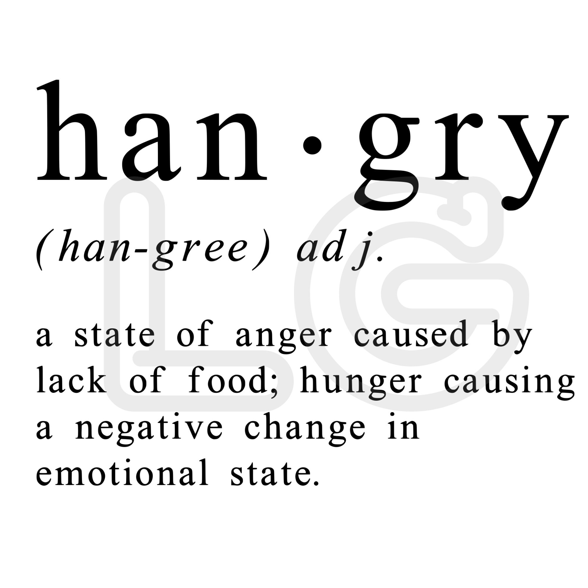 Hangry Definition Svg, Png, Dxf | Hangry Onesie | Funny Baby Onesie ...