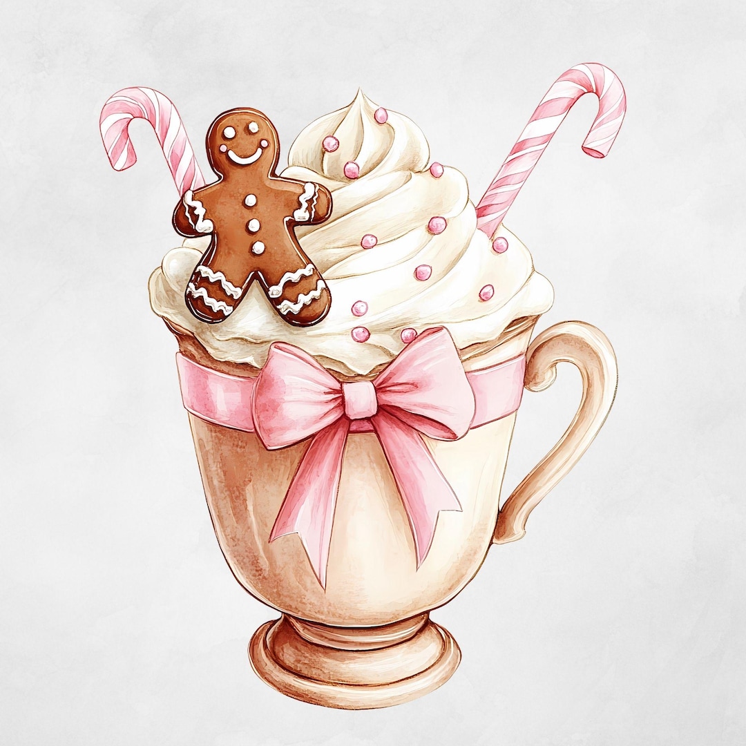 Pink Christmas Hot Chocolate Clipart PNG, Hot Cocoa Clip Art, Junk ...