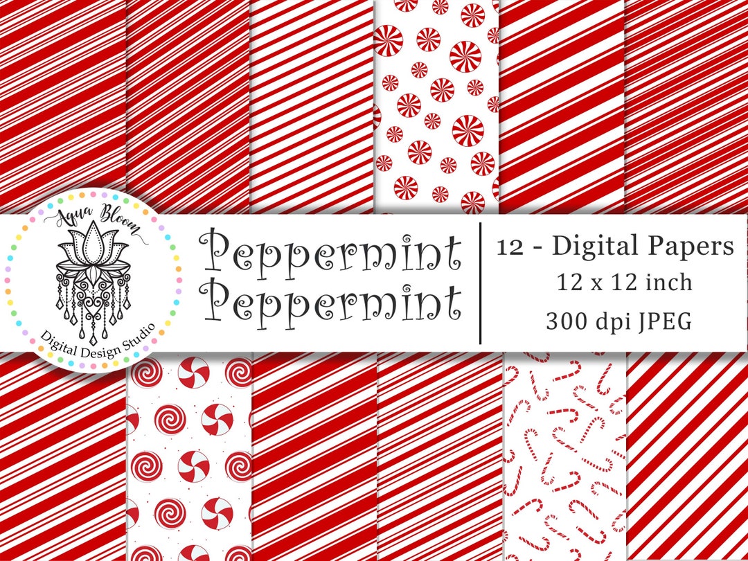 Red and Green Scrapbook Digital Paper, Paper Bundle, Seamless, Instant ...