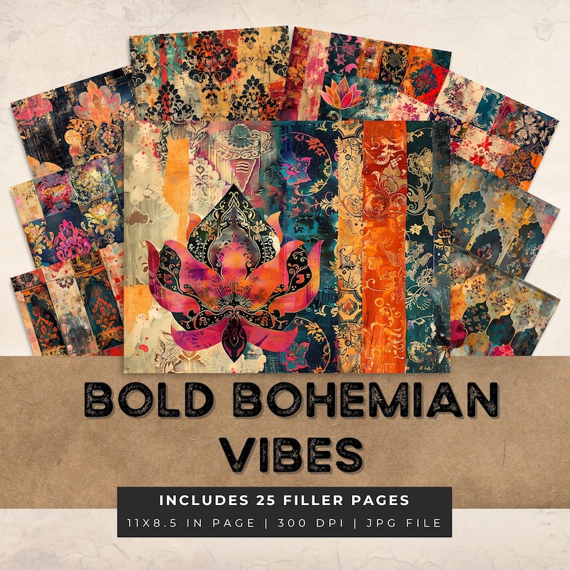 Bohemian Decoupage Paper - Etsy