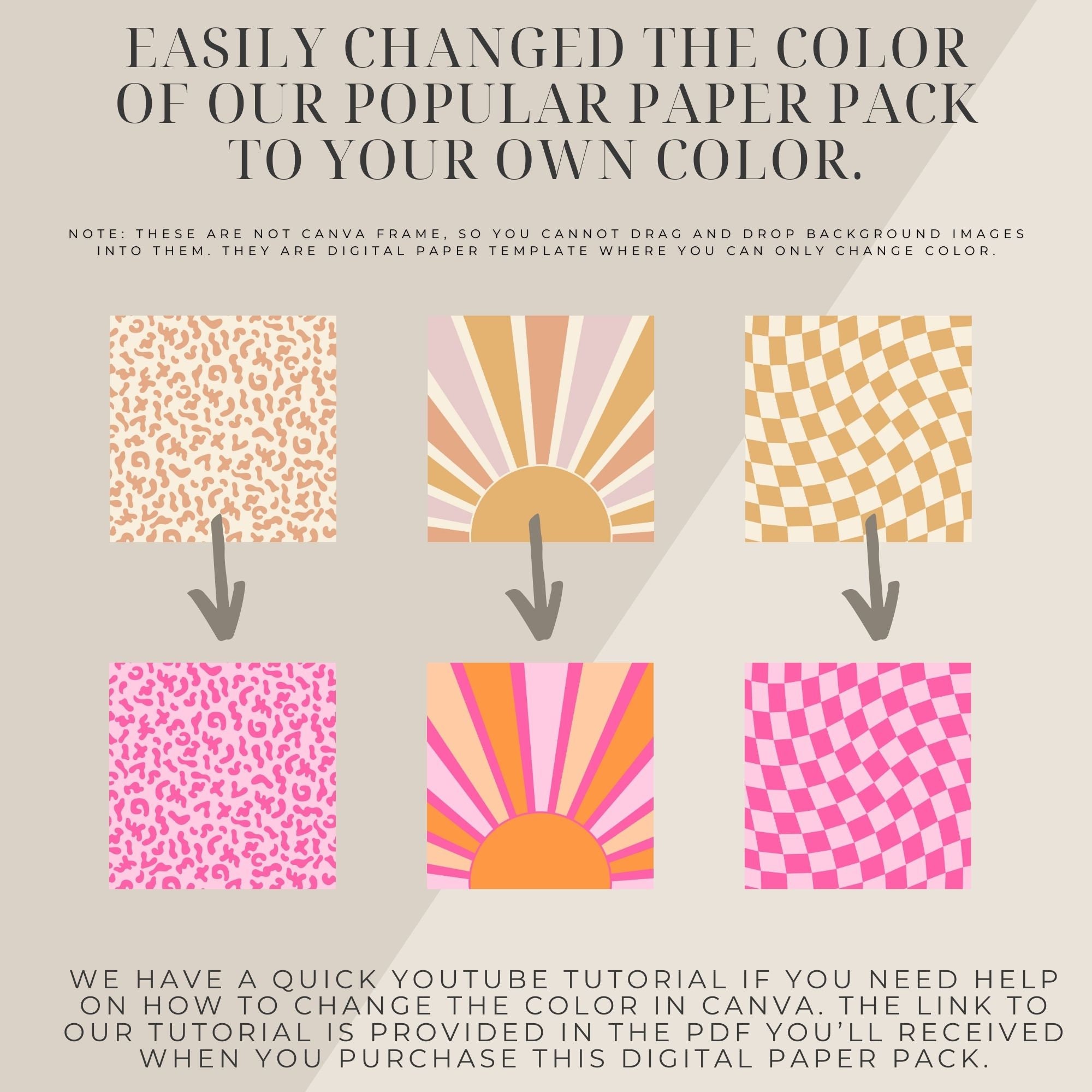 Retro Groovy Digital Paper, Aesthetic Pattern Background, Groovy ...