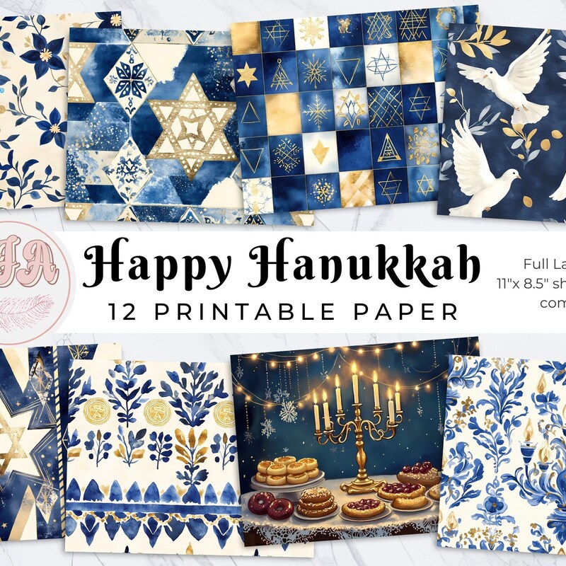 Watercolor Hanukkah - Etsy