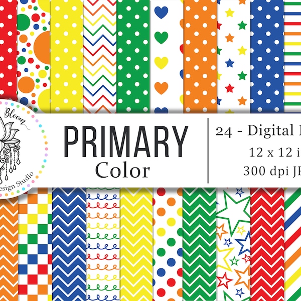 Primary Color Fabric - Etsy