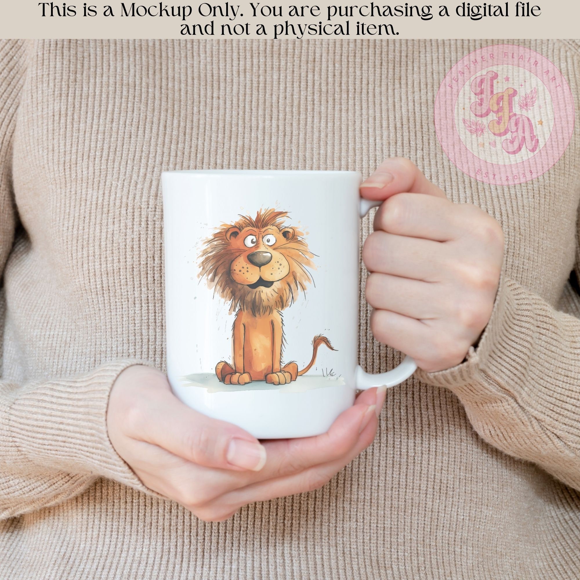 Quirky Animals PNG Clipart Bundle Whimsical Safari Animals Lion Monkey ...