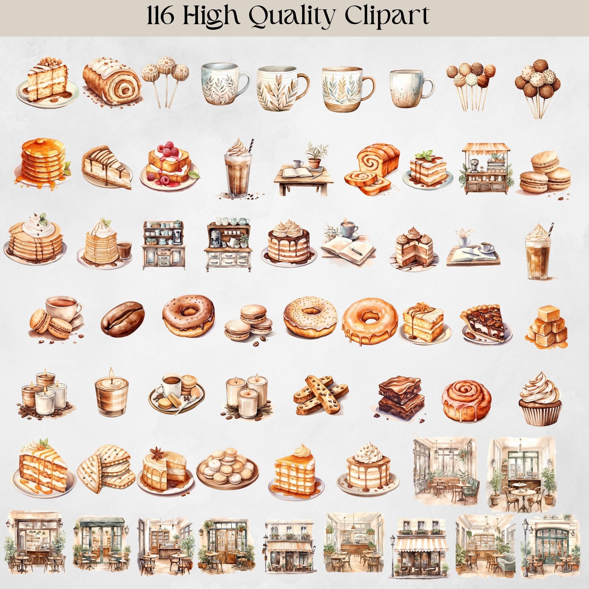 Watercolor Coffee Lover Clipart, Coffee Drinks Clip Art, Barista ...