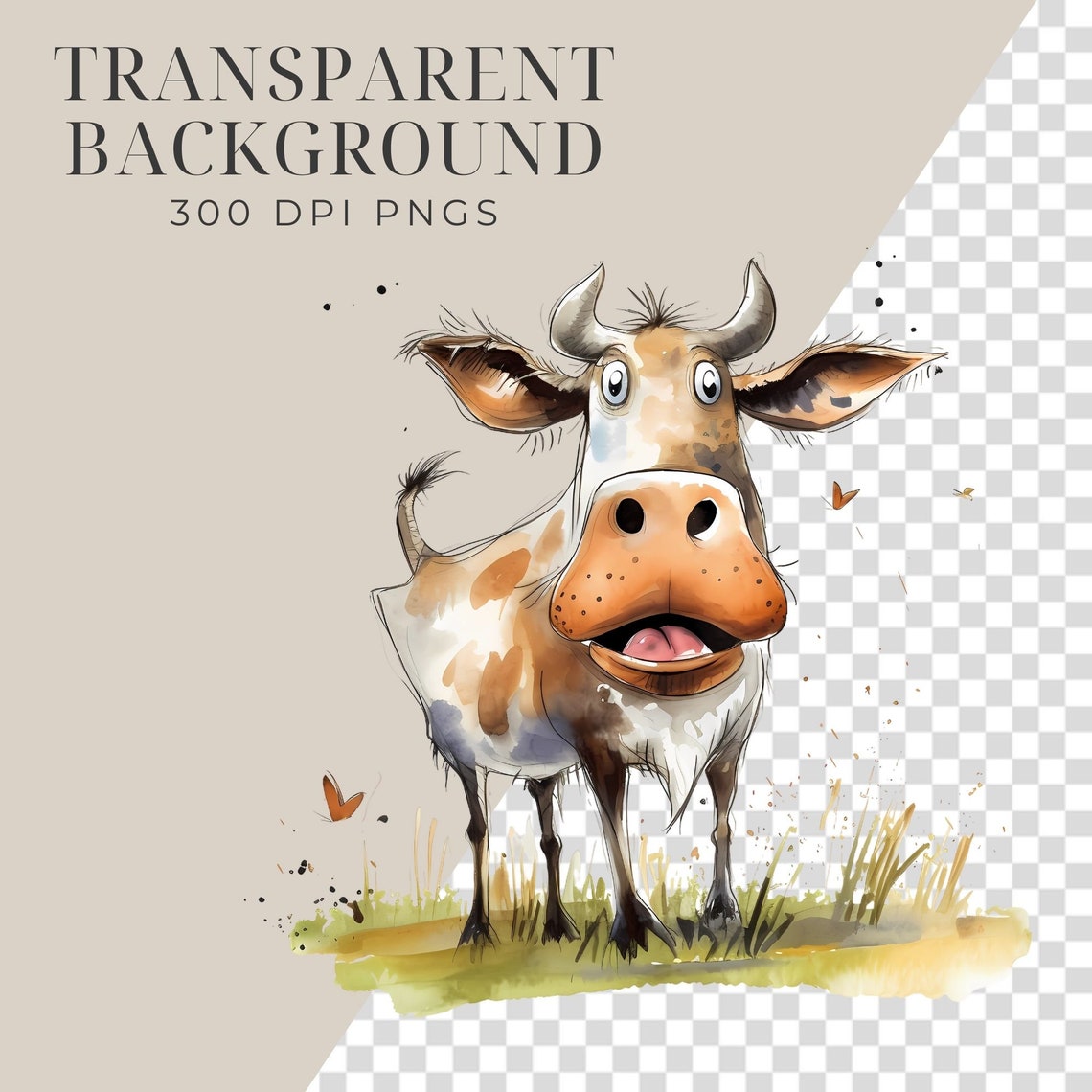 47 Quirky Cow Clipart, Cow Clipart PNG, Funny Cow Clipart, Cute Animals ...