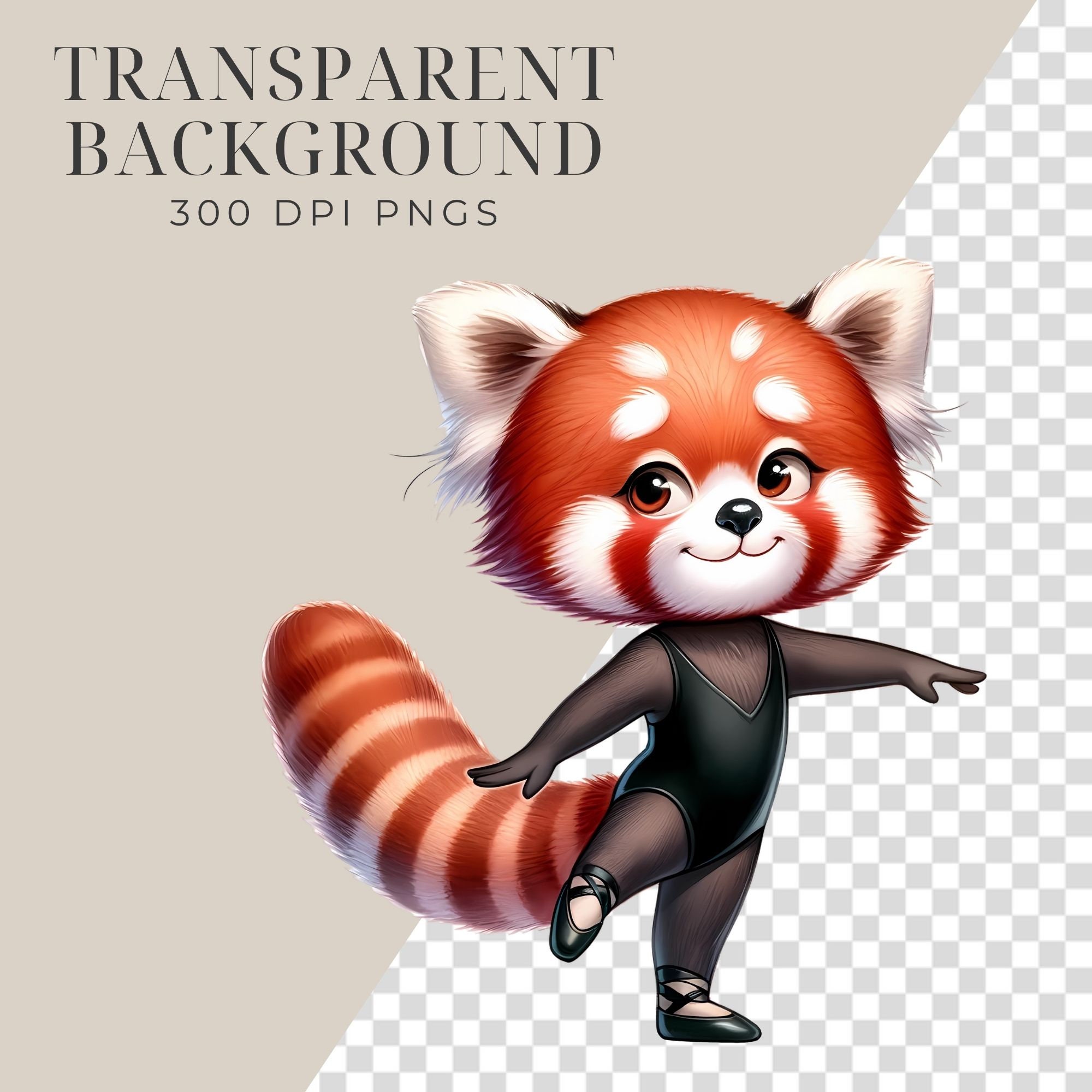 Ballerina Panda Clipart, Nursery Illustration, Watercolor Animal, Cute ...