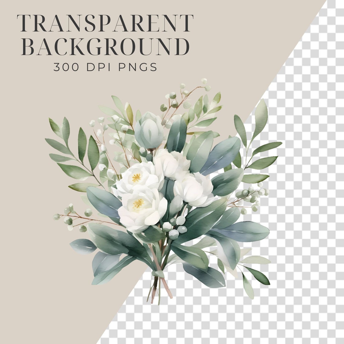 Eucalyptus PNG, Watercolor Eucalyptus Clipart Bundle, Greenery Clipart ...