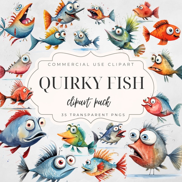 Whimsical Fish Art - Etsy