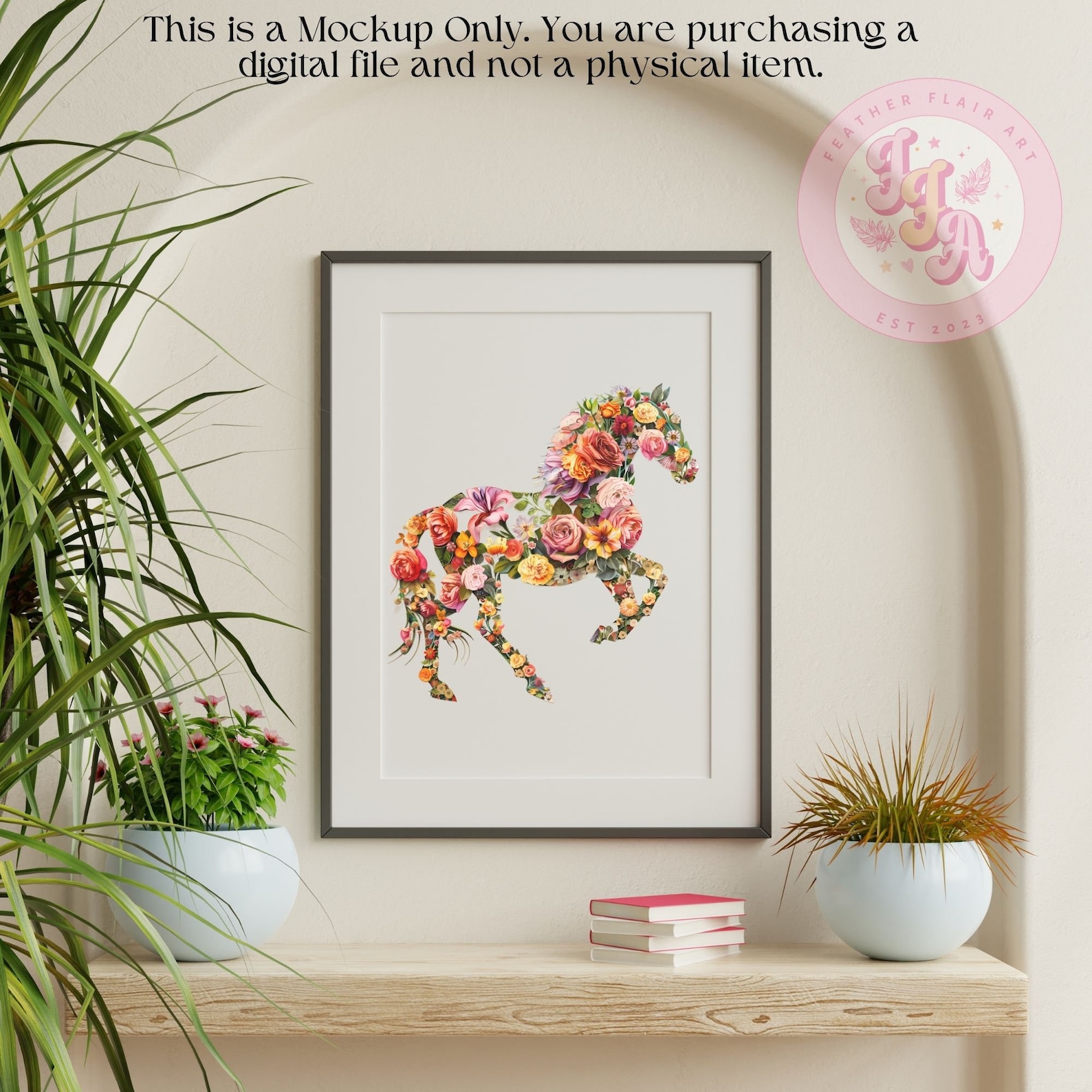 32 Watercolor Floral Horse Clip Art Bundle, Floral Boho Horse PNG ...
