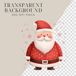 Cute Santa Clipart Bundle - Father Christmas Clip Art - Xmas Kids ...