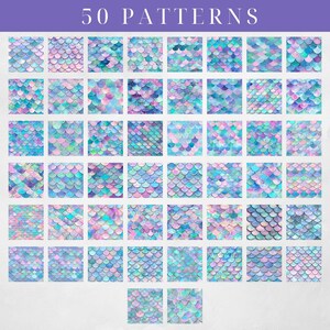 Shimmering Mermaid Scales Abstract Seamless Background, Birthday Invite ...