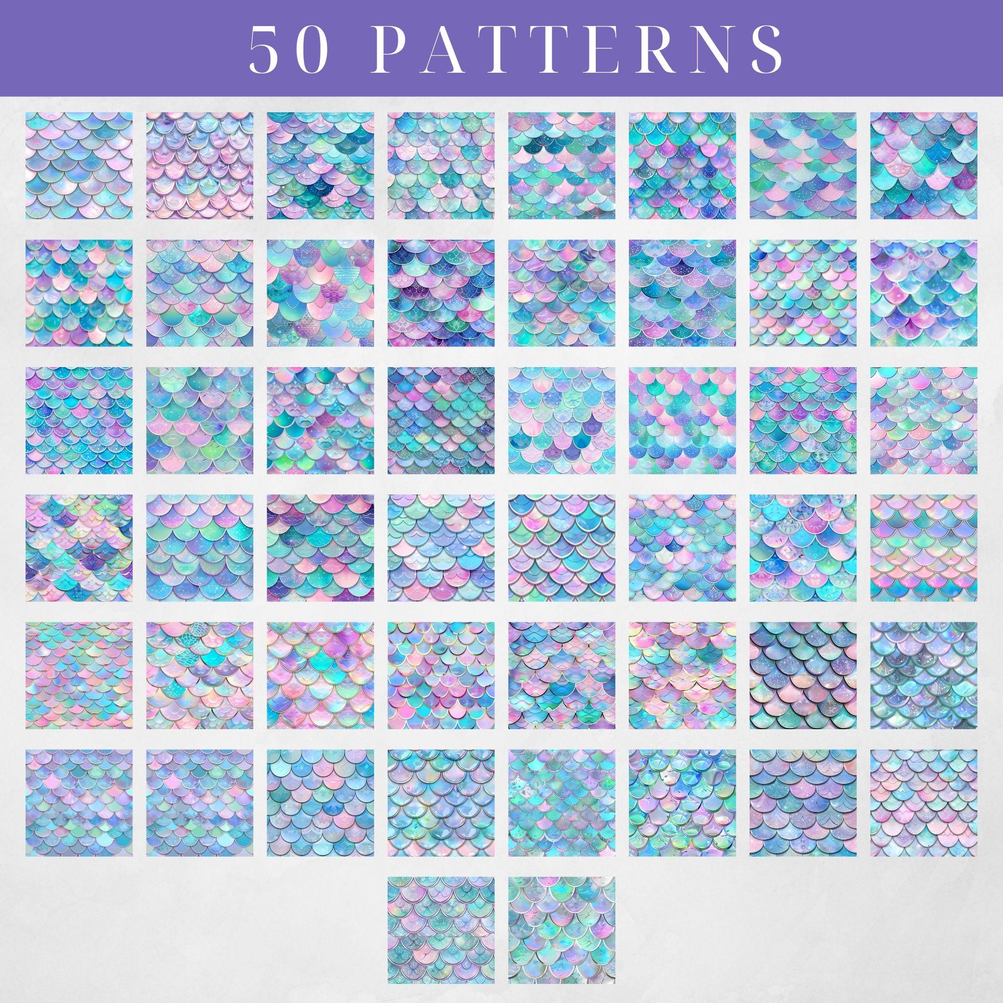 Shimmering Mermaid Scales Abstract Seamless Background, Birthday Invite ...