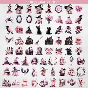 Pink Witchcraft Clipart: 67 Fantasy PNG Images (commercial Use) - Etsy