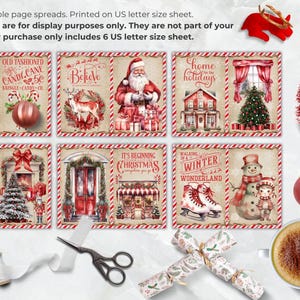 Christmas Junk Journal Kit - Peppermint Candy Cane Digital Scrapbook ...