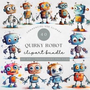 Whimsical Robot Clipart, Android CU Clip Art, Robot Graphics Png,funny ...