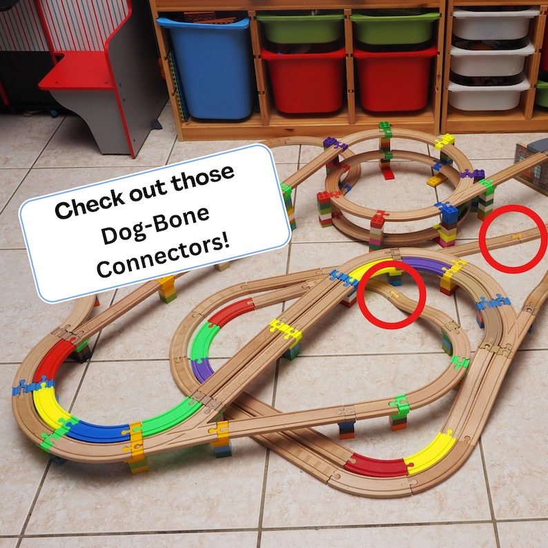 20-pack Dog Bone Connectors for Wooden Train Track - Etsy