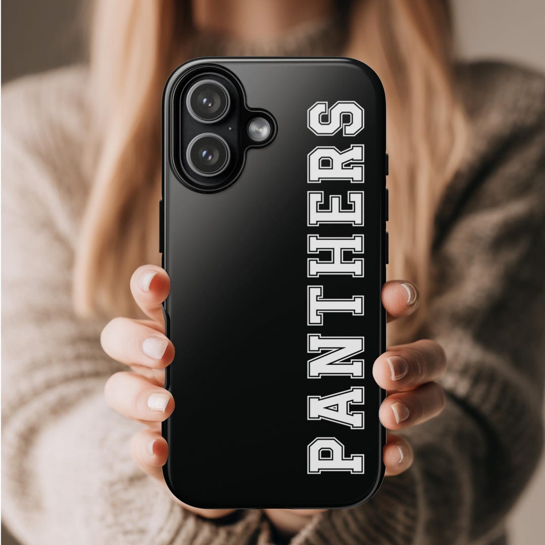 Panthers Phone Case, Black Tough Cover, School Sports Mascot, Iphone ...