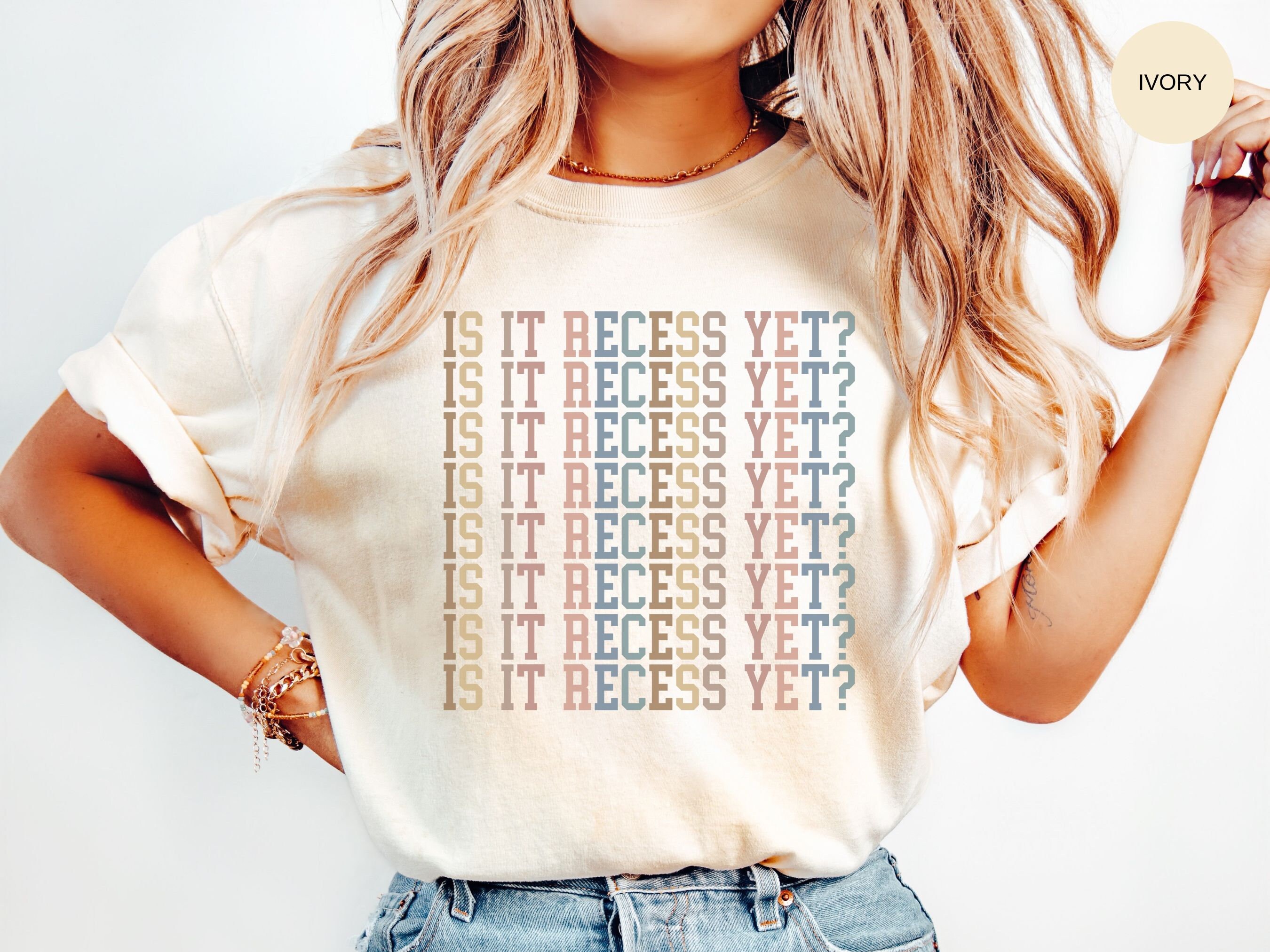 Teacher Recess Shirt, is It Recess Yet T-shirt, Comfort Colors, Teacher Gift, Boho Retro Tee ...