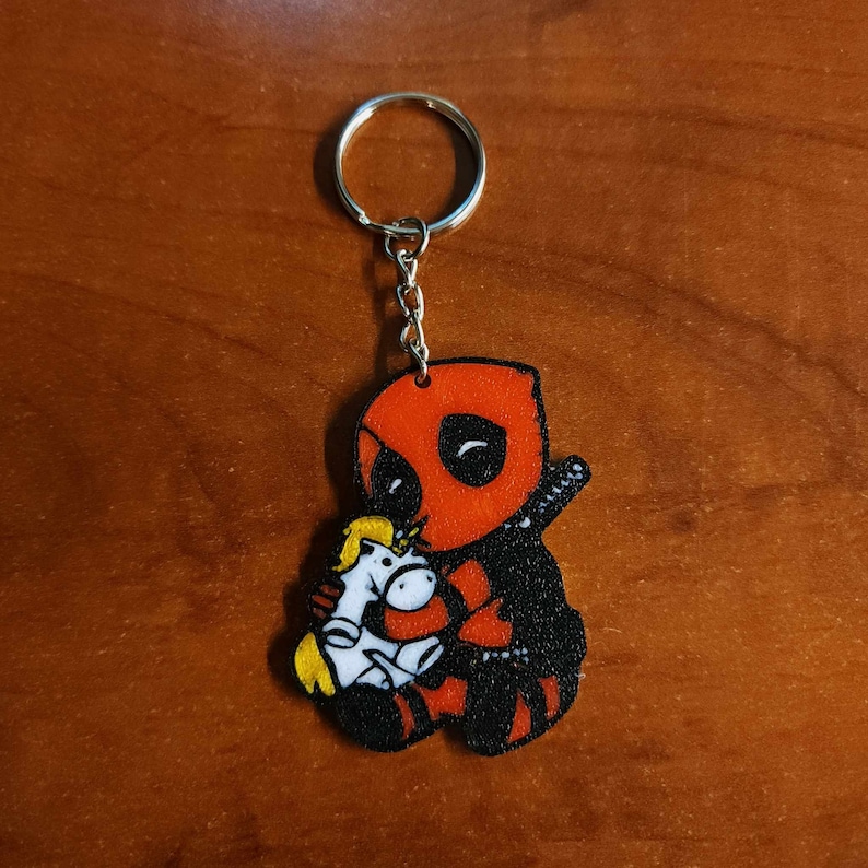 Deadpool Key Chains Charm Themed 3D Printed Comic Book Character ...