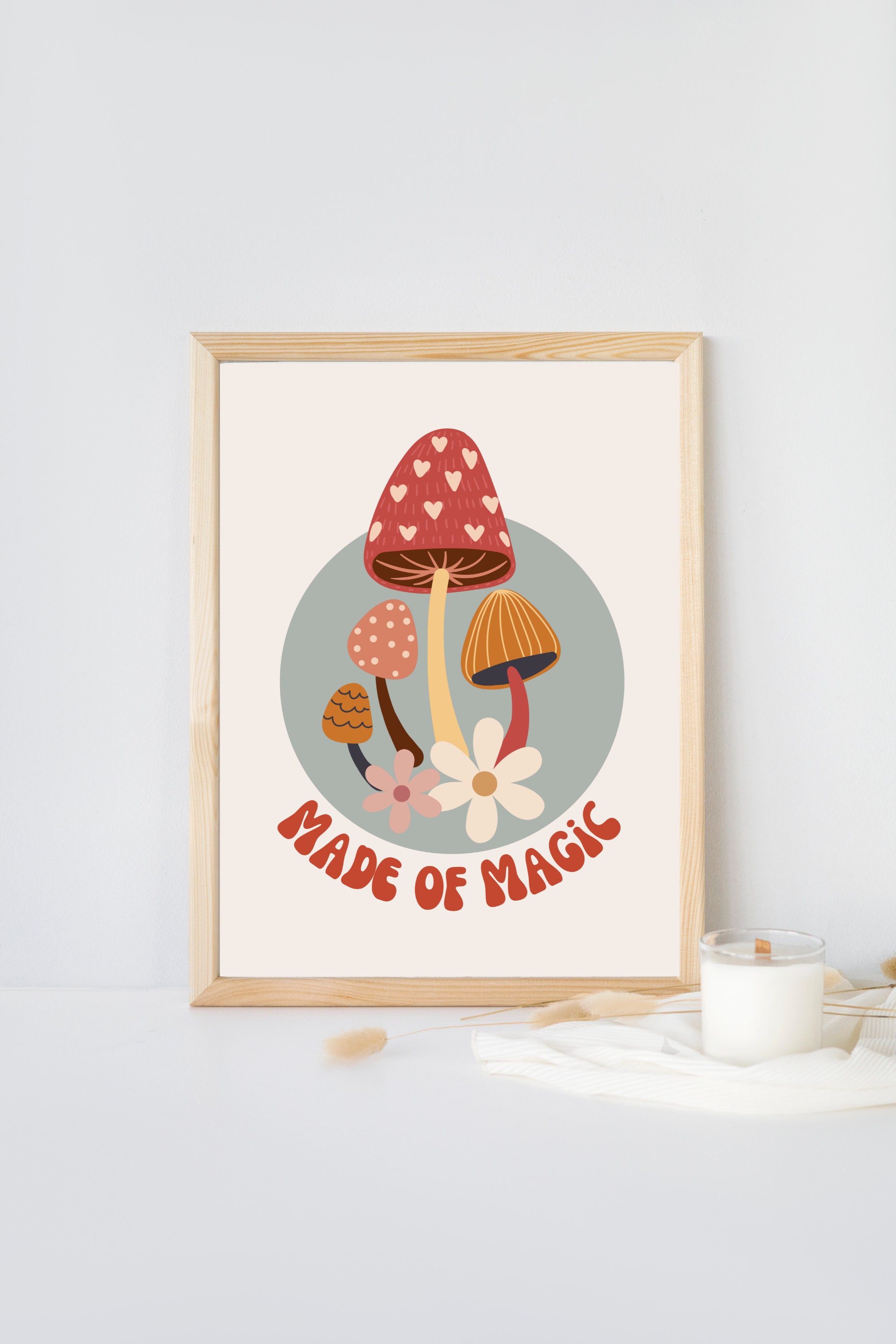Made of Magic Mushroom Poster Digital Download Mushroom Art - Etsy