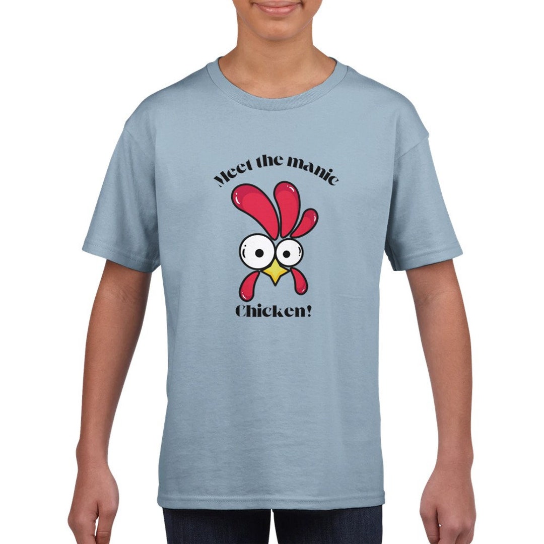 Meet the Manic Chicken Klassisk T-shirt Med Rund Hals Til Børn - Etsy