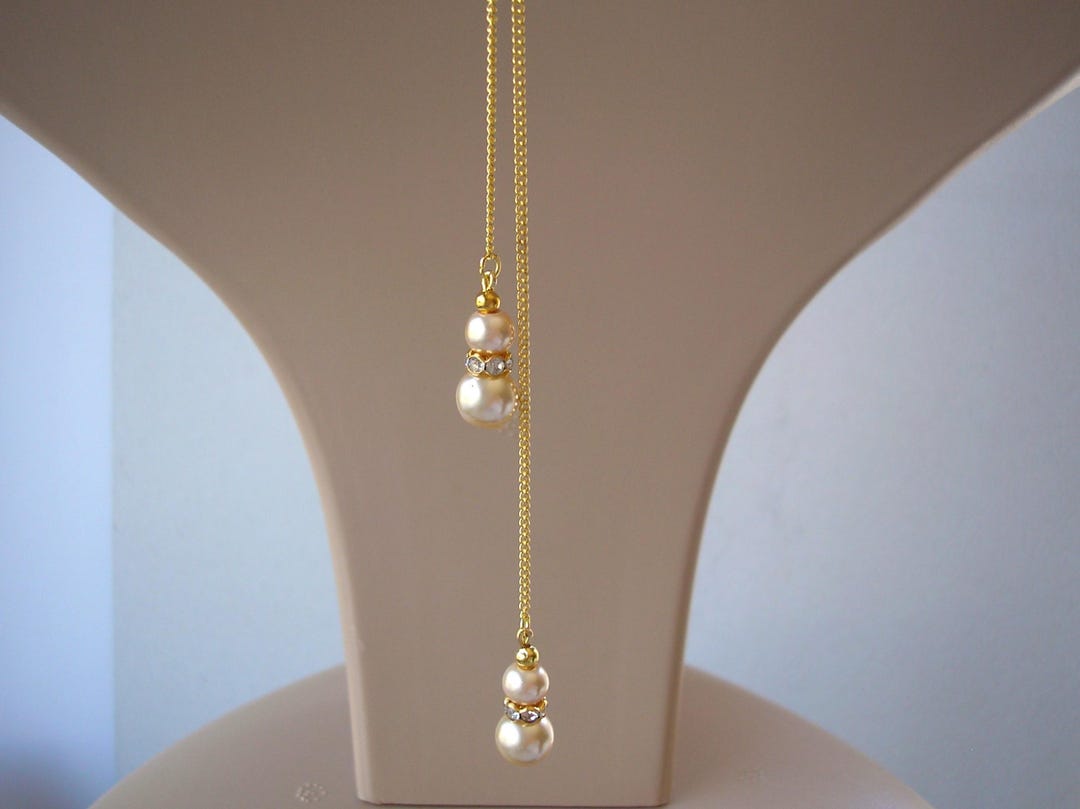 Clip-on Necklace Back Extension, Backdrop Necklace Attachment, Pearl ...