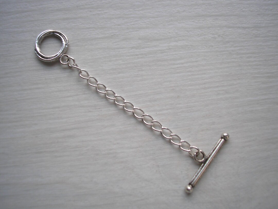 Round Circle T-bar Toggle Clasp Extension Chain for a Necklace Bracelet ...