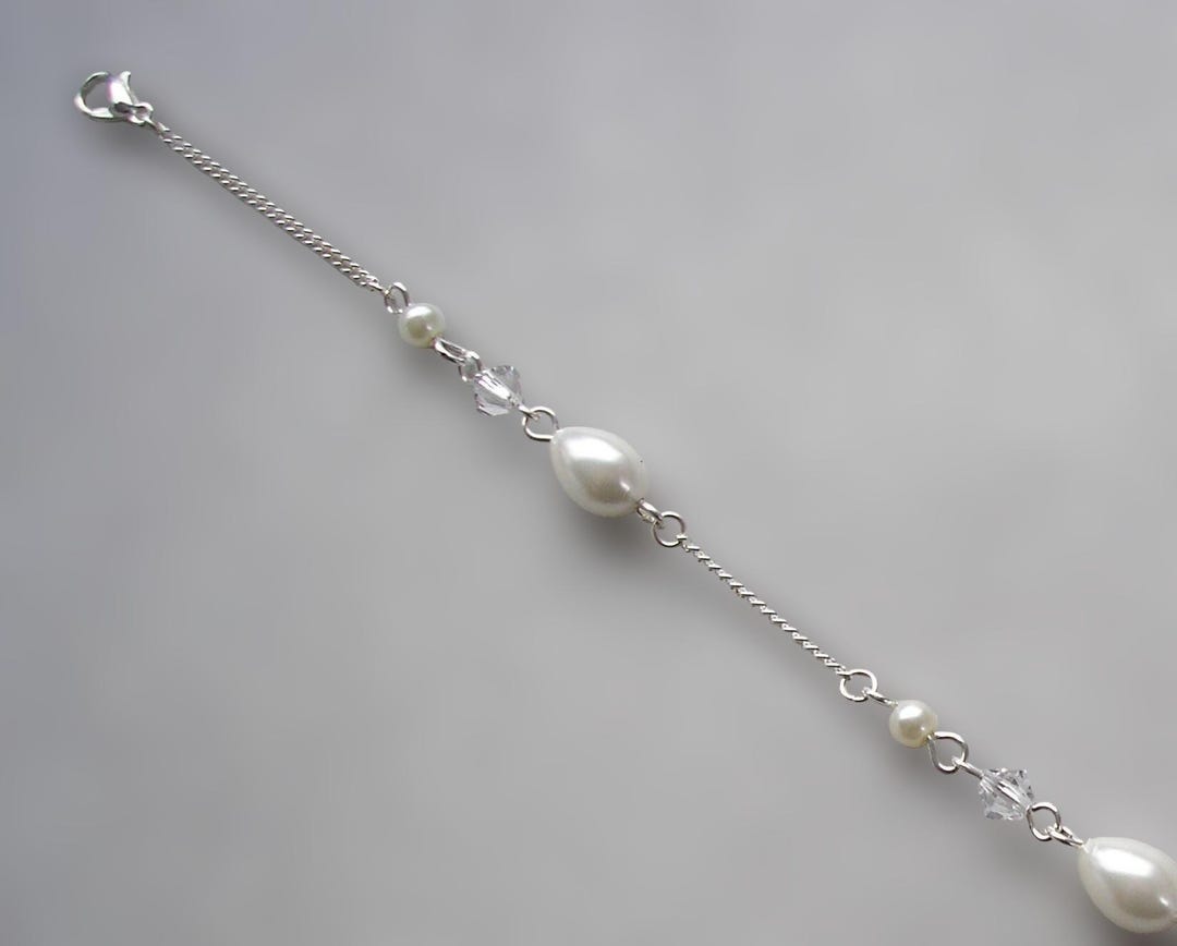 Wedding Back Jewellery, Crystal Clip on Backdrop Attachment for a ...