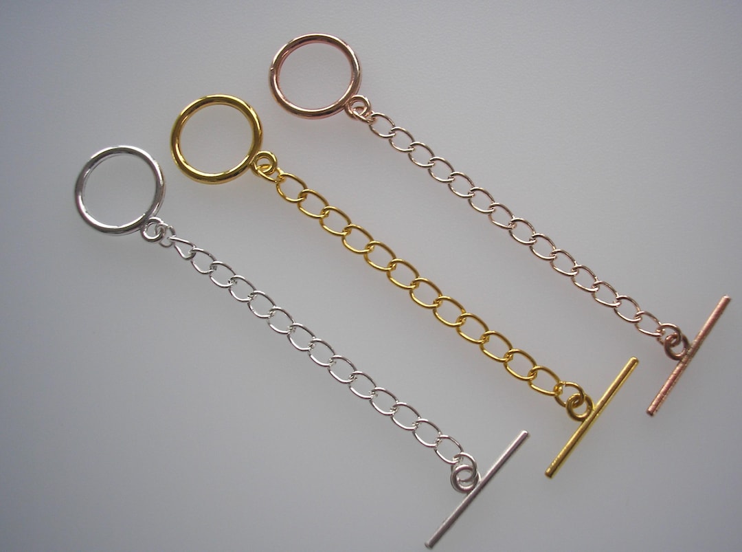 Round Toggle Clasp Extension Chain for a Necklace or Bracelet, Chain ...